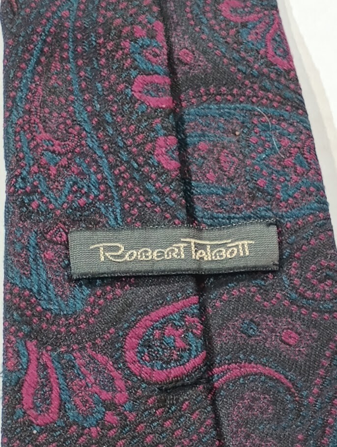 Robert Talbott Black and Red Paisley Silk Tie (58.5"x3.5") | eBay