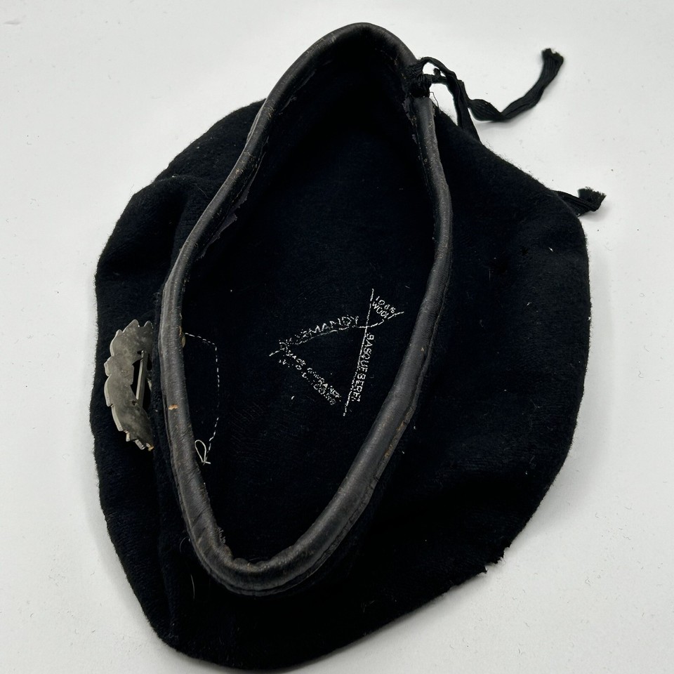 Vintage Army Ranger Beret Black Wool Normandy Basque ARVN Pin | eBay
