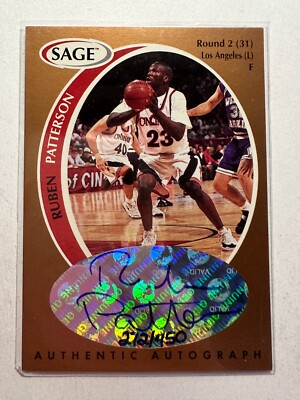 K41,842 - 1998 SAGE Autographs Bronze #A39 Ruben Patterson #/450 | eBay
