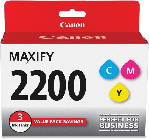 Canon Genuine PGI-2200 CMY Ink Cartridges 3 PK Open Box Sealed Ink Free ...