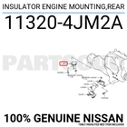 113204JM2A Genuine Nissan INSULATOR ENGINE MOUNTING,REAR 11320-4JM2A | eBay