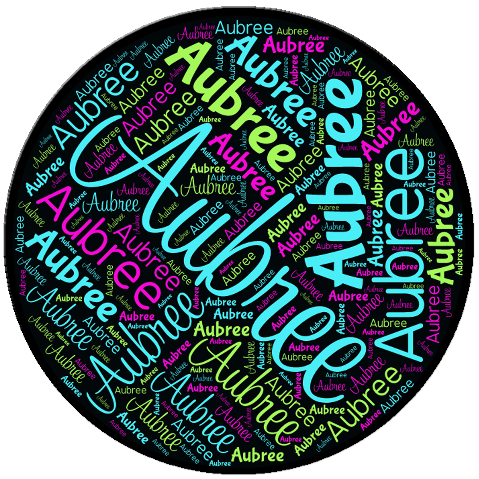 PERSONALIZED MOUSE PAD NAME ALL OVER WORD MOUSEPAD ROUND OR RECTANGLE ...