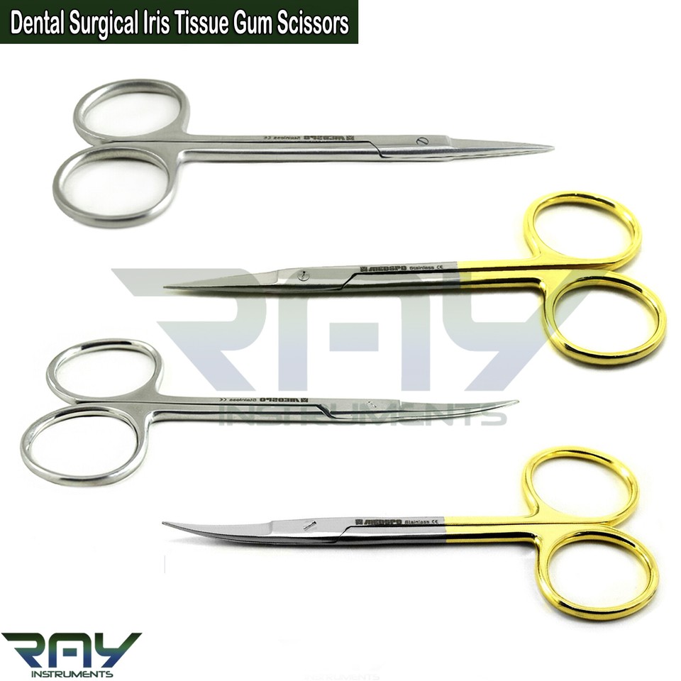 Dental Surgical Dissecting Operating Tissues Gum Suture Iris Scissors ...