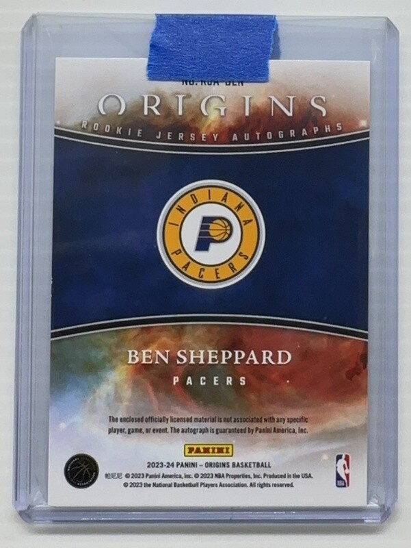 2023-24 Origins Ben Sheppard Rookie Jersey Auto Autograph RC #RJA-BEN ...