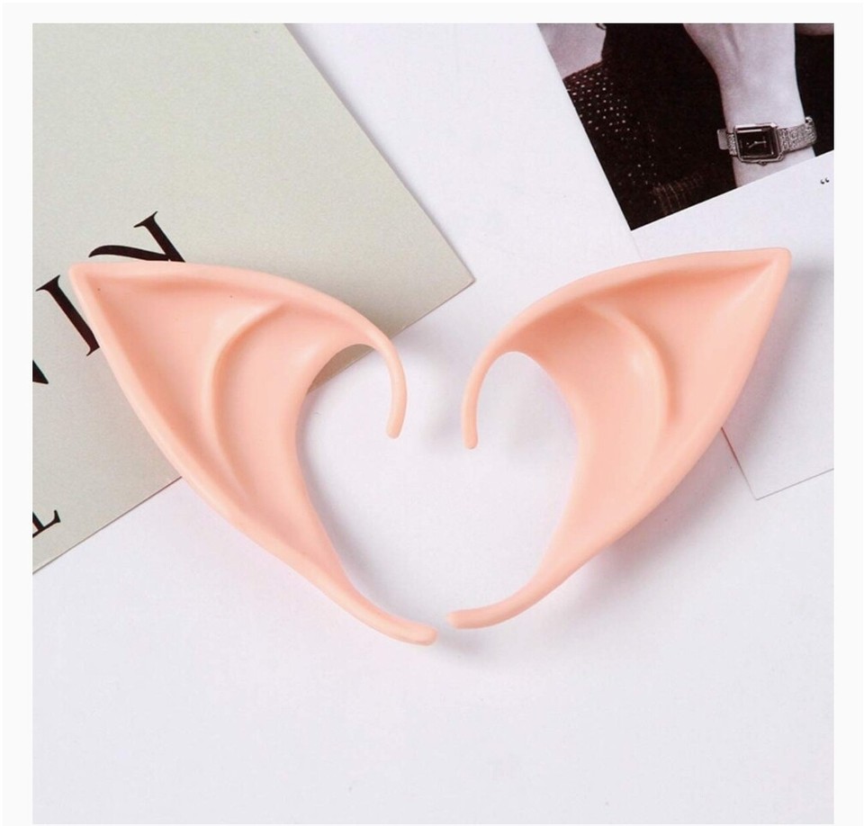 USA Pair Elf Ears Fairy Cosplay Tan Pale Latex prosthetic Hobbit Frodo ...