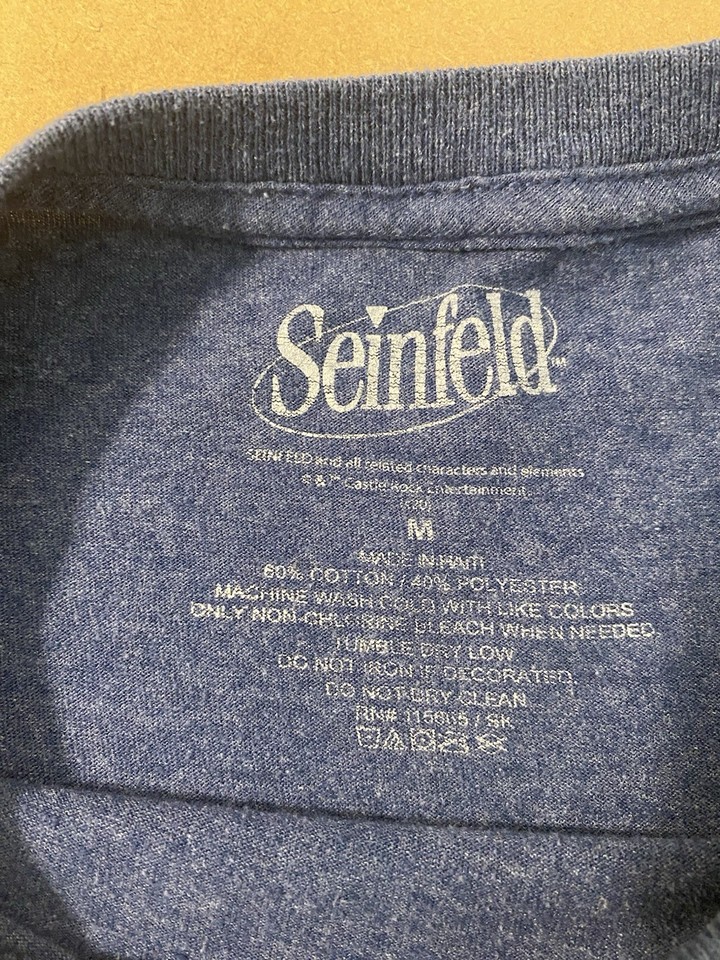 Authentic RARE STYLE Vintage-Style SEINFELD TV Show LOGO SHIRT Medium ...
