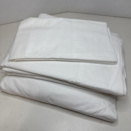 Nestwell Cool & Crisp Cotton Percale Twin Sheet Set Flat Fitted Sham ...