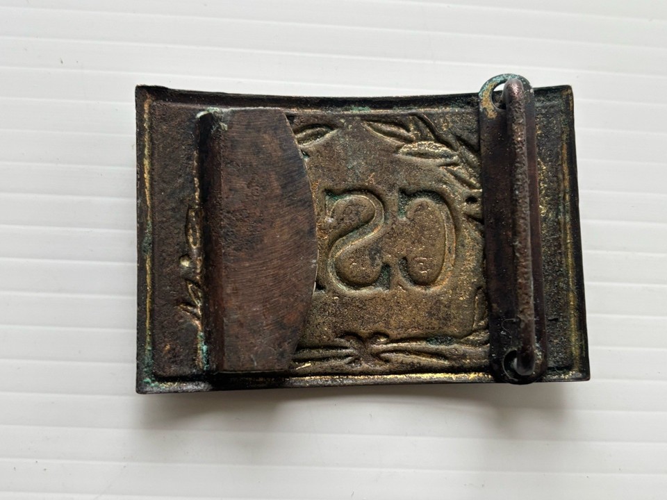 VINTAGE CIVIL WAR CONFEDERATE STAMPED CSA BELT BUCKLE EARLY ...