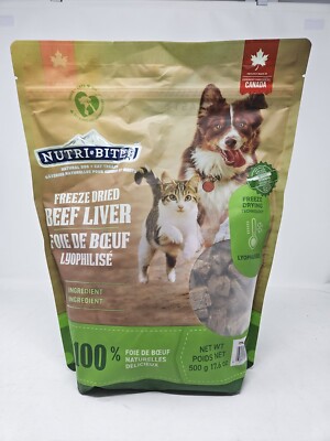 Nutri Bites Single Ingredient Freeze Dried Beef Liver High Protein Dog ...