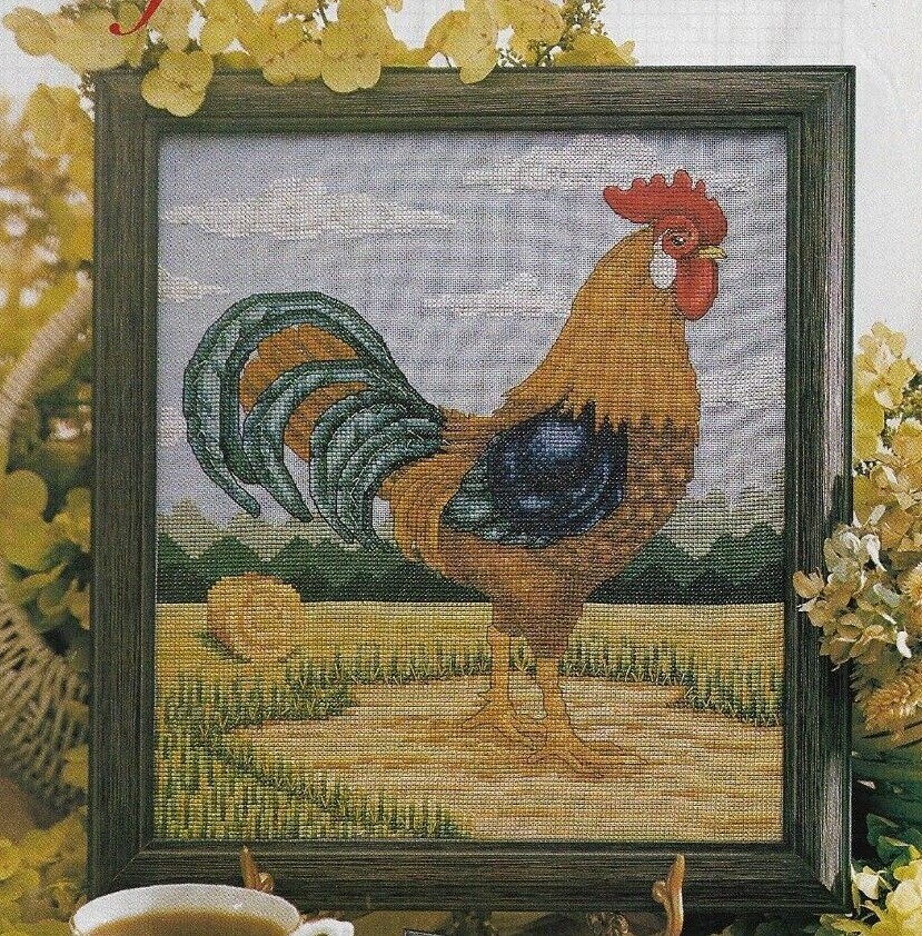 Rooster Cross Stitch Pattern Chicken Cross Stitch Pattern – Kate