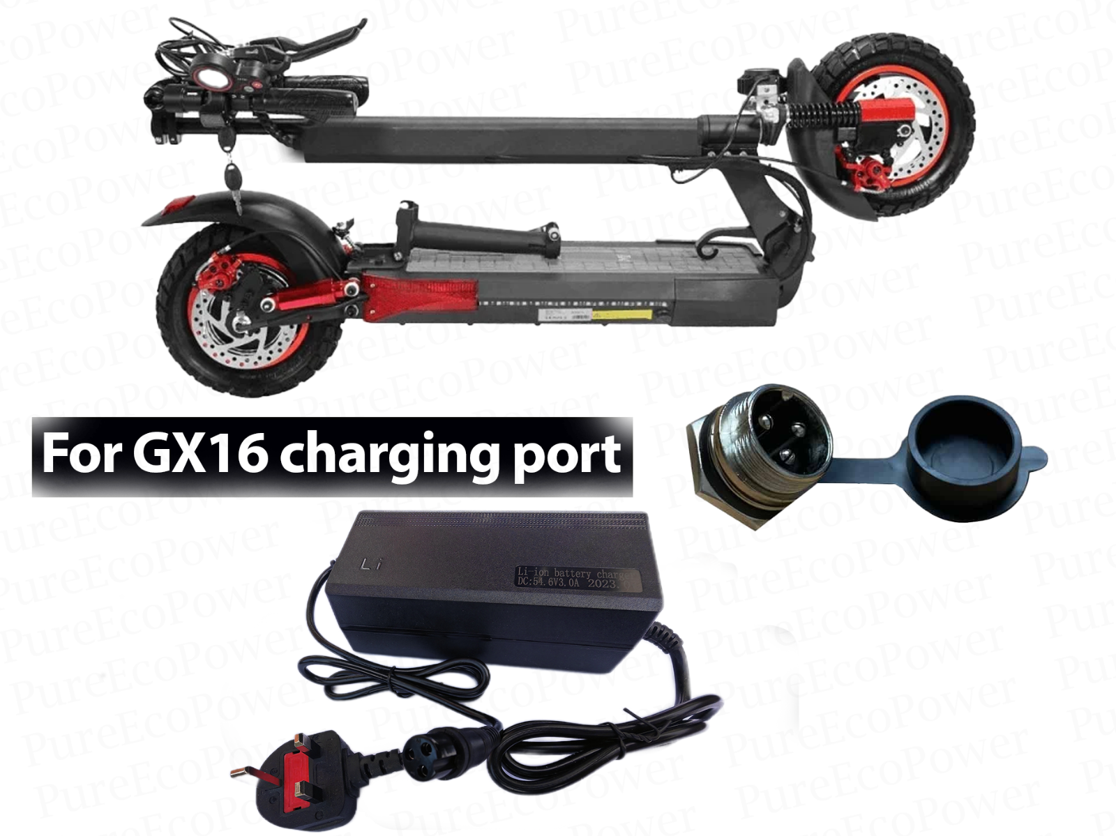 54.6V Fast 3A Charger for Kugoo M4 Pro / M4 Kirin / Hitway 800W / Qings ...