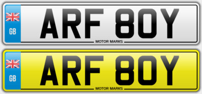 ARF NUMBER PLATE - ARF 80Y -ARTHUR - ARF BOY - BOY - ARF -CHERISHED ...