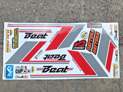 Honda Scooter Beat 50cc.1983 FC50 Decal Sticker Complete Full Set White ...