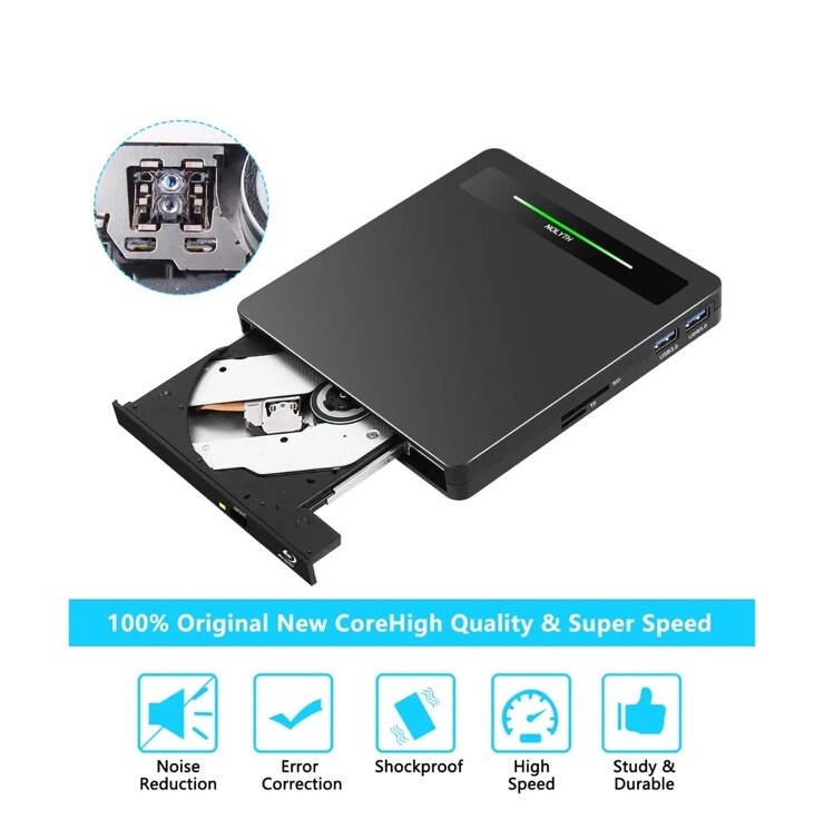 NOLYTH External Blu ray DVD Drive USB 3.0 USB C Blu ray DVD External ...