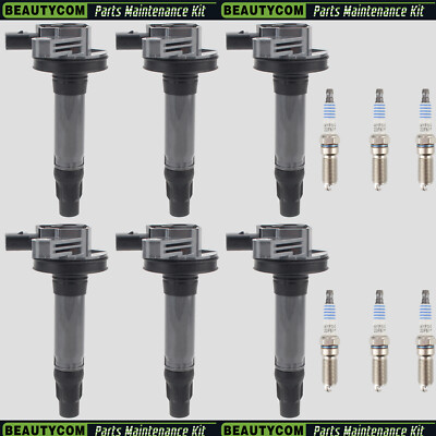 6x Ignition Coil & Spark Plug For 2015-2018 Ford Transit-250 Transit ...