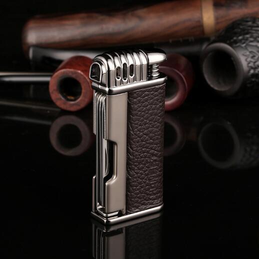 Tobacco Pipe Lighter for Smoking with Metal Tools Angled Soft Flame ...