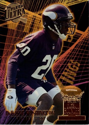 1994 Ultra Football First Rounders #17 Dewayne Washington Rookie Card ...