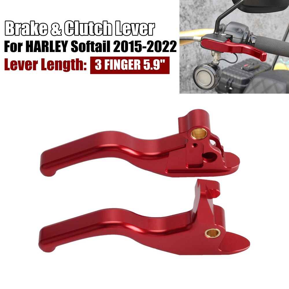 5.9" Motorcycle Brake Clutch Lever Red For Harley Softail Breakout 114 ...