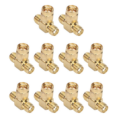 10Pcs SMA Tee Adapter Wide Bandwidth OFC Radio Frequency Adapter SMA ...