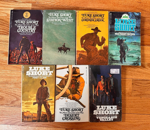 Vintage LUKE SHORT Western Paperbacks Lot of 7 BANTAM BOOKS - White ...