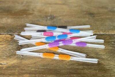 10 x 2 Pieces Colourful Plastic Paper Filing Prong Fasteners Clips ...