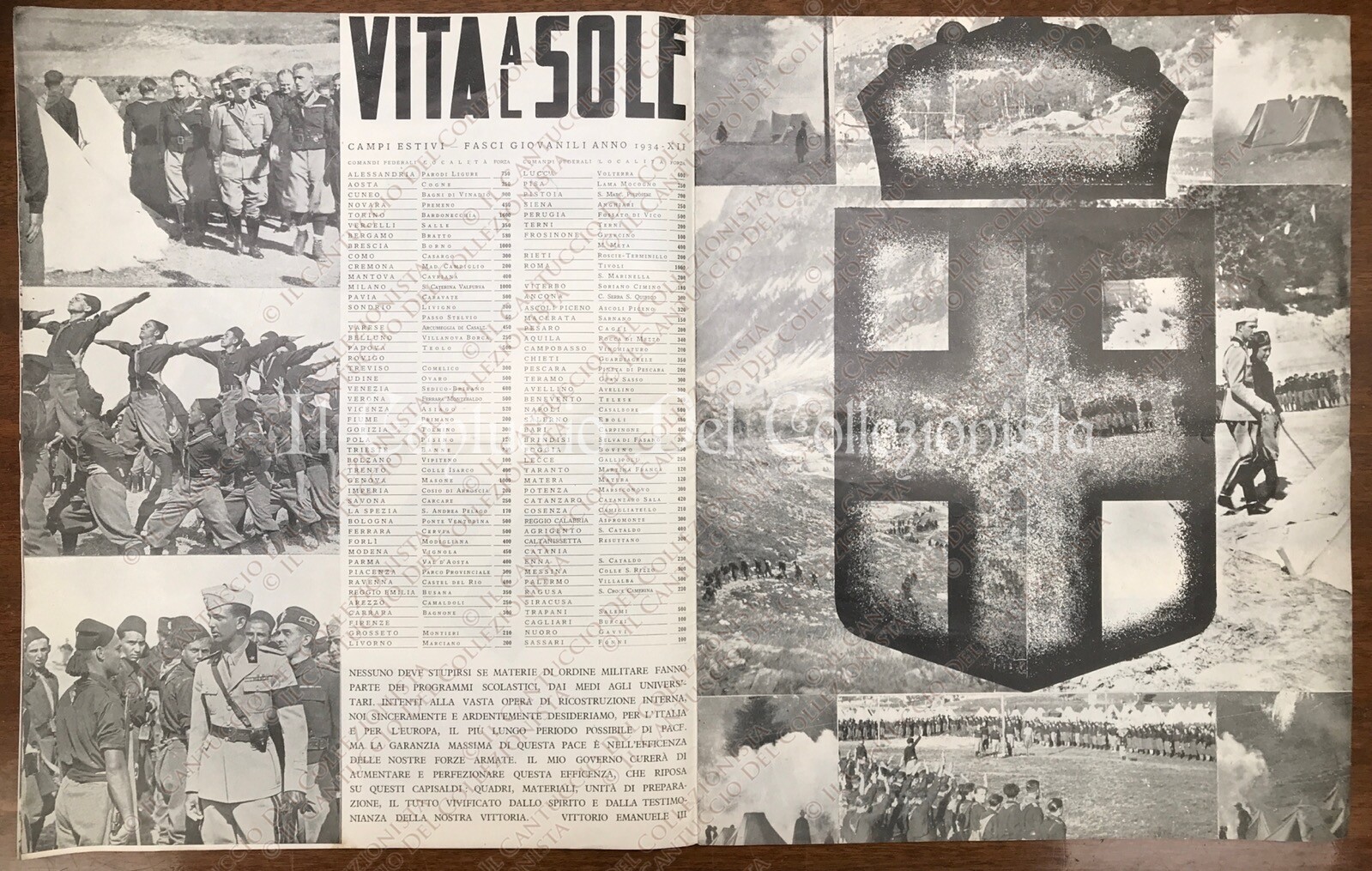 1935 GIOVENTÙ FASCISTA Achille Starace Benito Mussolini fascismo ...