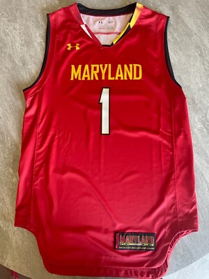 Maryland Terrapins TERPS Basketball Jersey Under Armour red Small | eBay