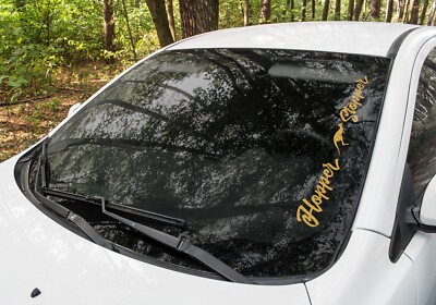 AUSSIE HOPPER STOPPER GOLD FUNNY AUSTRALIAN / VINYL STICKER 575 x 80mm ...