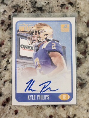 KYLE PHILIPS 2021 Onyx Vintage AUTO AUTOGRAPH BLUE INK RC /400 Bruins ...