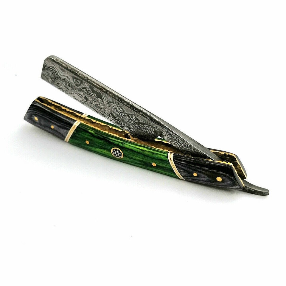 Damascus razor blade, 071D Cut throat razor KingForge, shaving gift ...