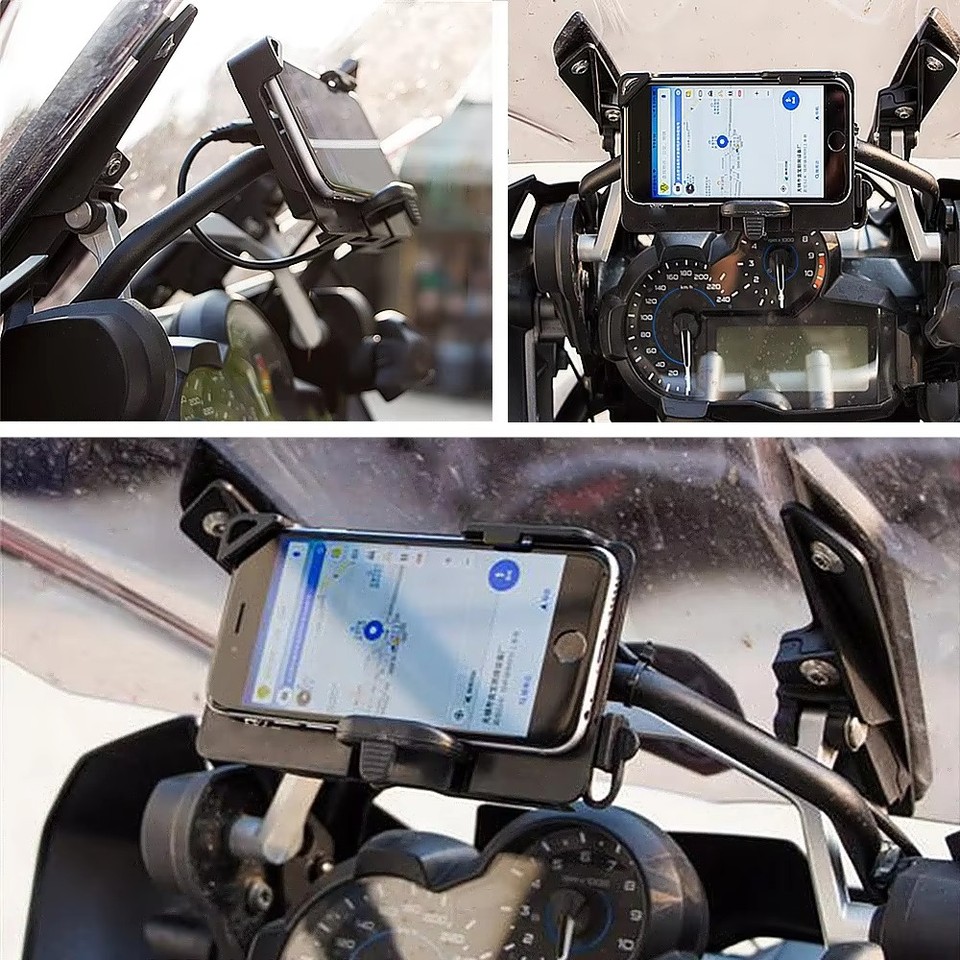 Navigation Handlebar Bracket 12mm Phone Holder For BMW R1200GS R1250GS ...