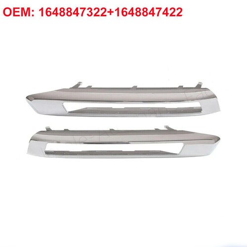 Front Left+Right Bumper Grille Fog Light Lamp Cover for Benz GL350 ...