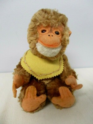 VINTAGE MADE IN JAPAN STUFFED SITTING MONKEY TOY ~ 7" | eBay