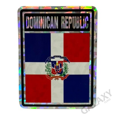 Dominican Republic Sticker / Dominican Republic Flag Sticker / "3 x 4 ...
