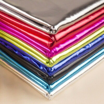 Elastic Faux Patent Leather Fabric Wet Look Stretch Metallic Shiny ...