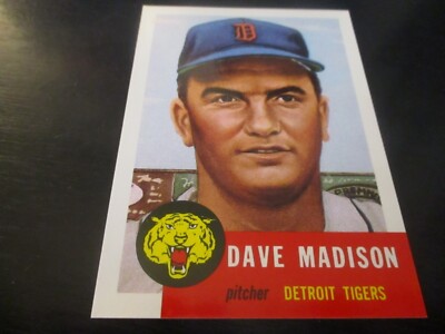 dave madison (detroit tigers -pitcher) 1953 TOPPS ARCHIVES reprint card ...