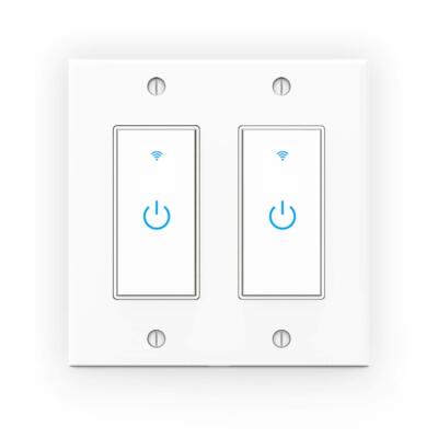 WiFi Light Switch, Smart Wall Switch 2 Gang, Touch Switch Remote ...
