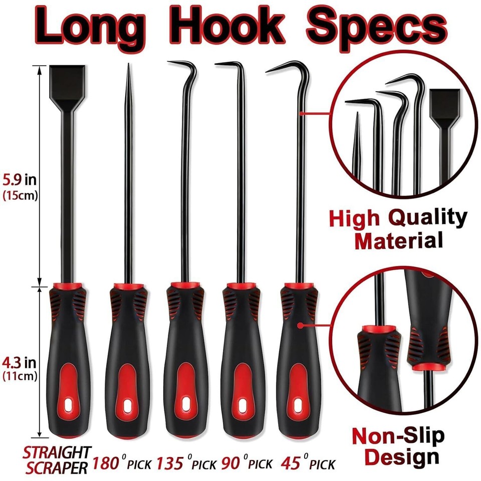 11PCS Precision Pick & Hook Set with Scraper and Magnetic Telescoping ...