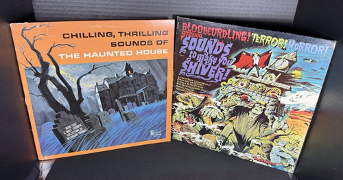Lot of 2 Vintage Kids Halloween LP Records Disney Haunted House ...