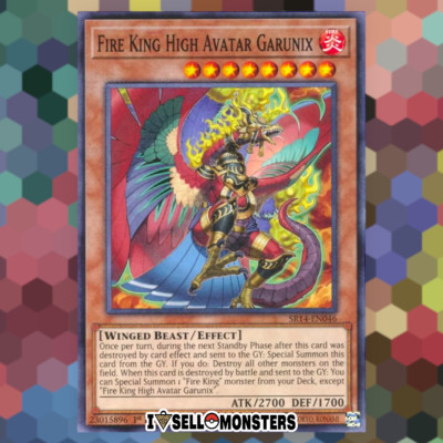 Yu-gi-oh! TCG 1x Fire King High Avatar Garunix SR14-EN046 x1 COMMON ...