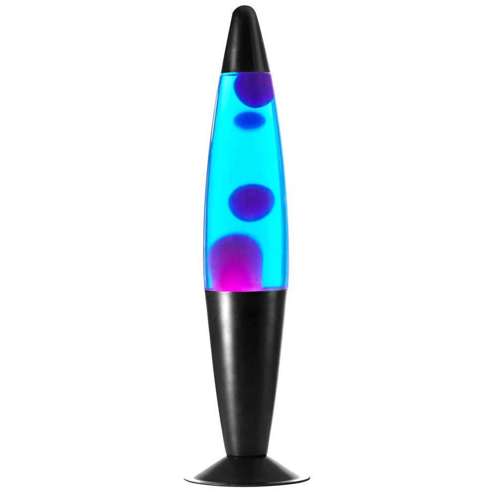 16" Galaxy Lava Motion Volcano Lamp, Purple Wax in Blue Liquid, Black ...