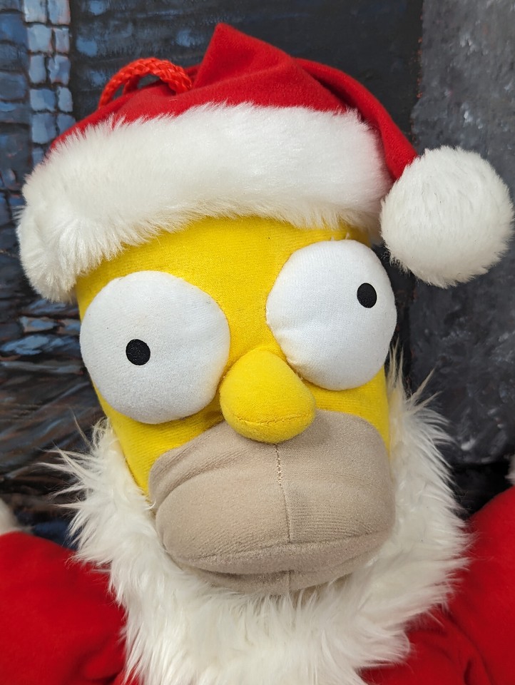Homer Simpson Christmas Stocking Dressed as Santa in Chimney Hanging ...