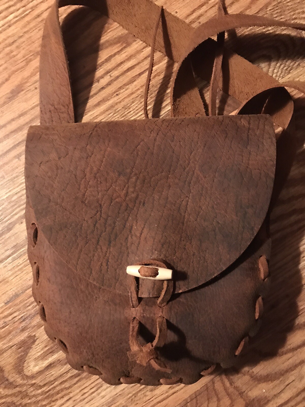 Handcrafted brown Leather Bag, muzzleloading hunting possible bag,black ...