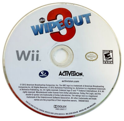 Wipeout 3 Nintendo Wii 2012 Video Game DISC ONLY obstacle course game ...