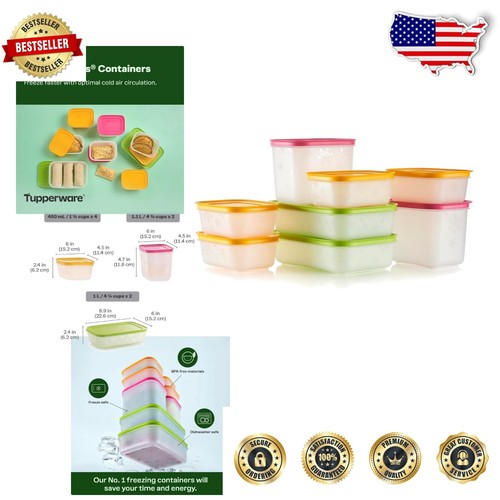 8-Piece Stackable Freezer Mates Set for Easy Food Organization - Fast ...