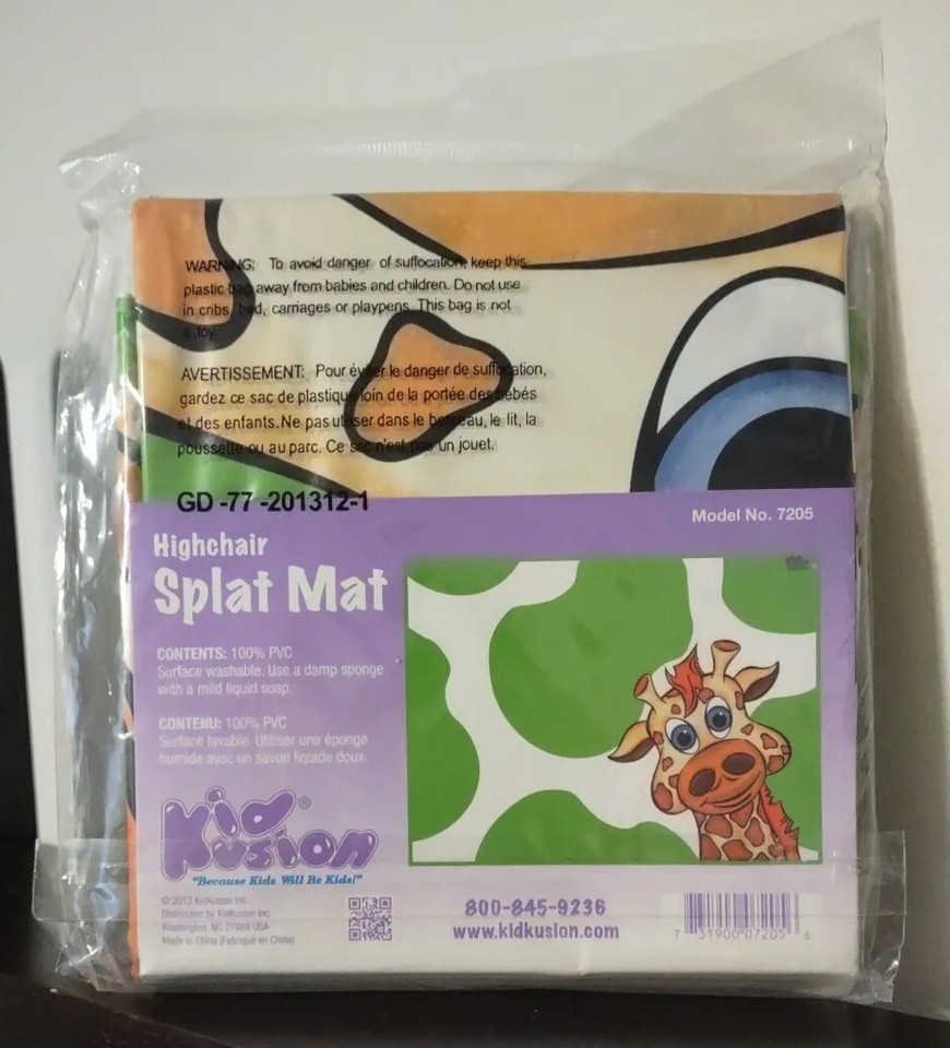Kid Kusion Highchair Splat Mat Zoo Baby Collection | eBay
