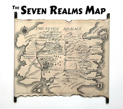 Map of The Seven Realms on HANDMADE Scroll, Cinda Williams Chima's Map ...