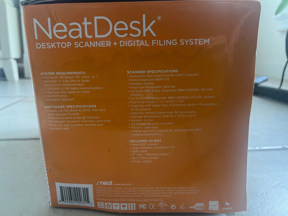 NeatDesk ND-1000 Desktop Scanner and Digital Filing System | eBay