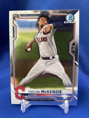 2021 Bowman Chrome Triston McKenzie #6 Cleveland Guardians Rookie Card ...