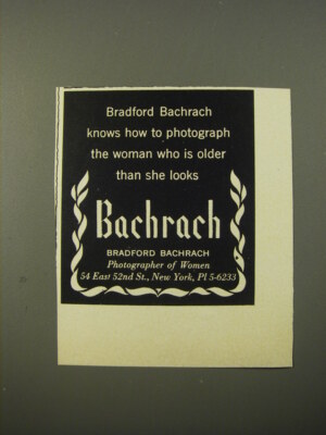 1954 Bradford Bachrach Photography Ad - Bradford Bachrach knows | eBay